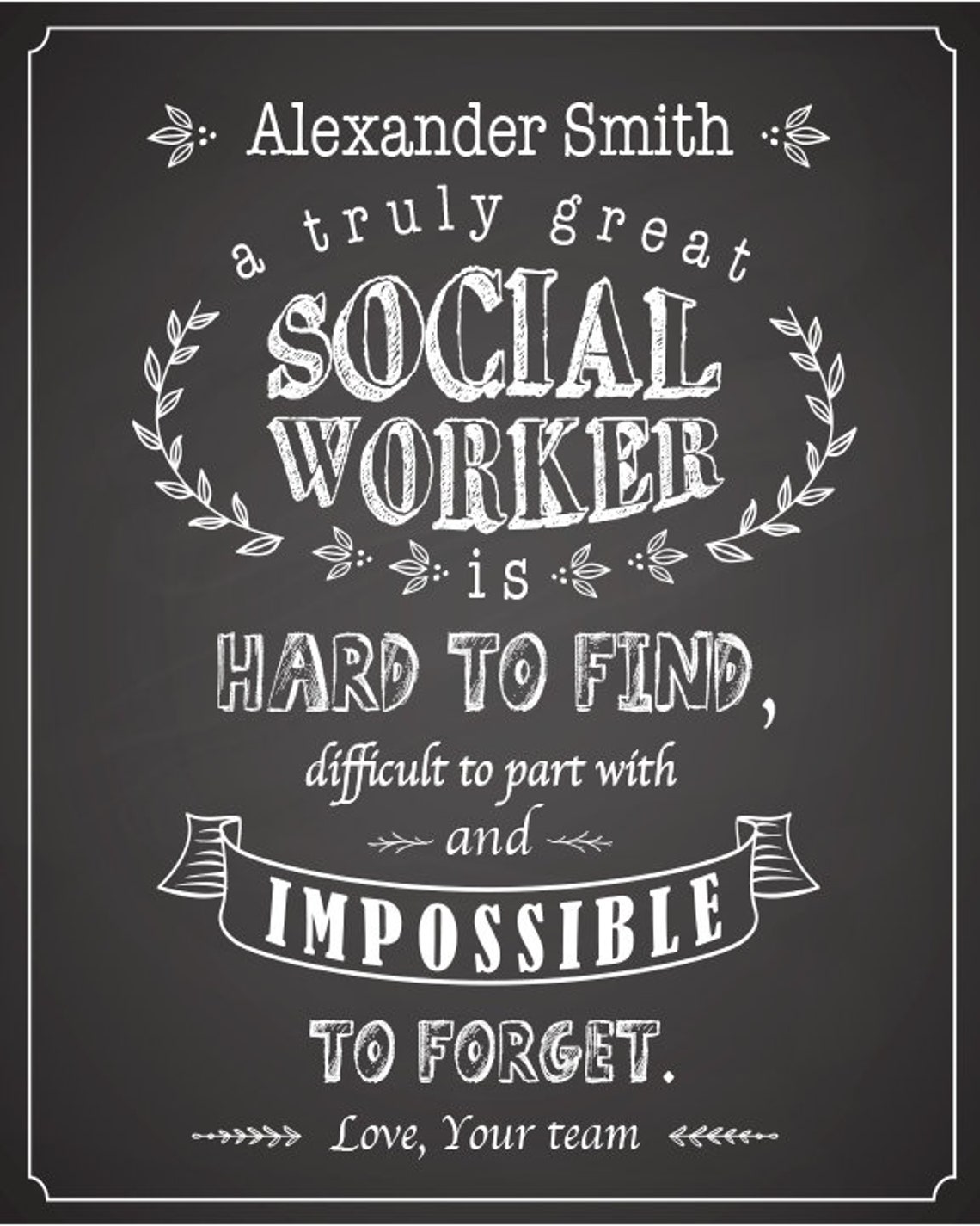 Social Worker Gift, A Truly Great Social Worker Art Print, Gift for ...