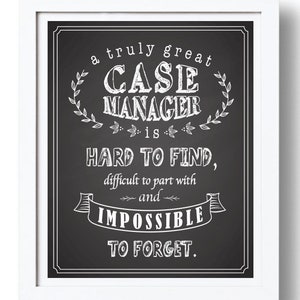 Case Manager Gift, A Truly Great Case Manager Art Print, Social Worker ...