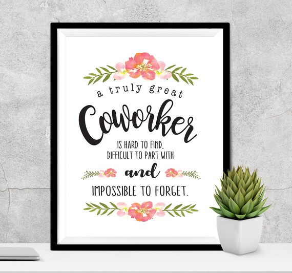 Coworker Gift A Truly Great Coworker is Hard to Find | Etsy