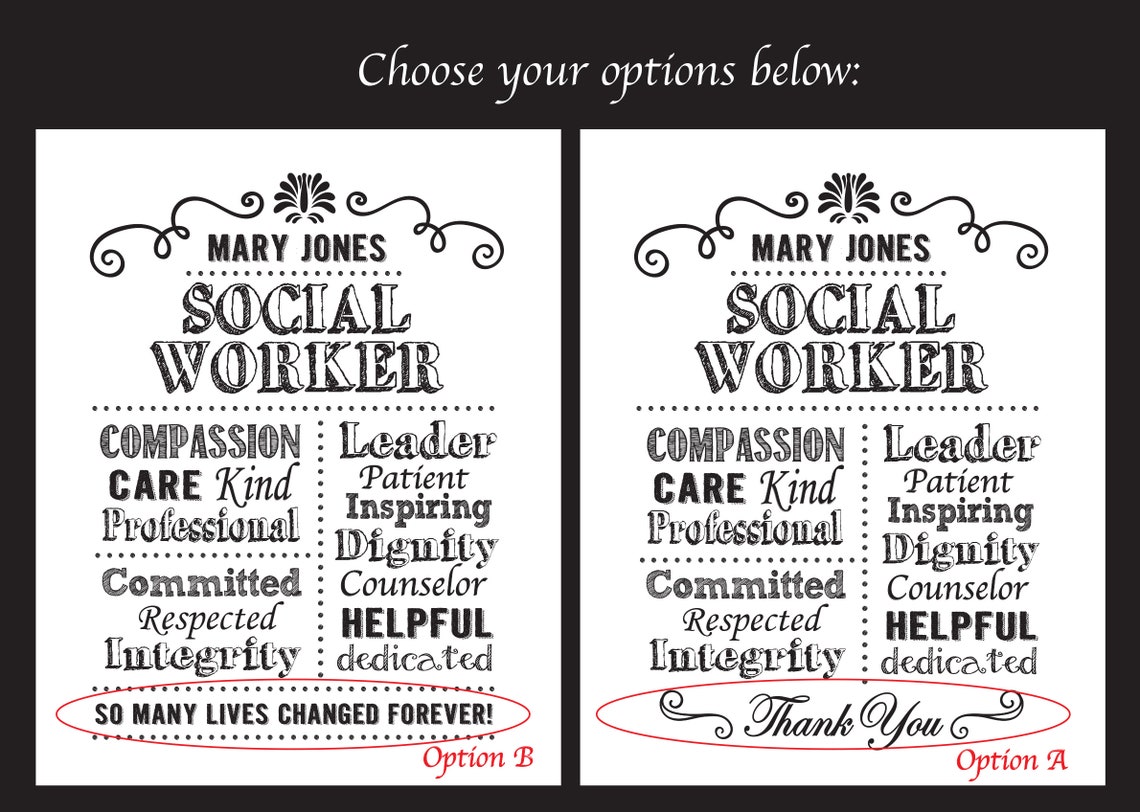 Social Worker Gift A Truly Great Social Worker Art Print - Etsy