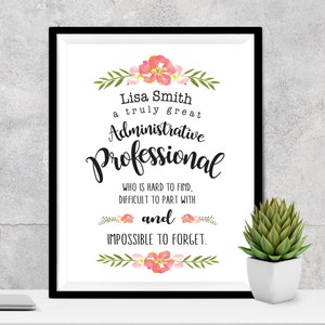 A Truly Great Administrative Professional, Administrative Gift ...