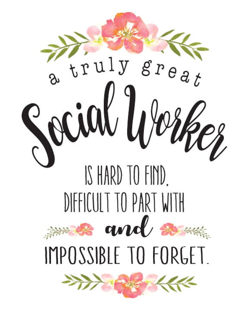 Social Worker Gift A Truly Great Social Worker Art Print - Etsy Canada