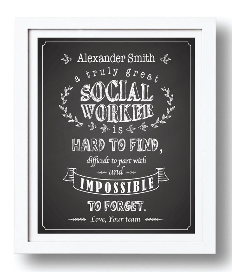 Social Worker Gift, A Truly Great Social Worker Art Print, Gift for ...