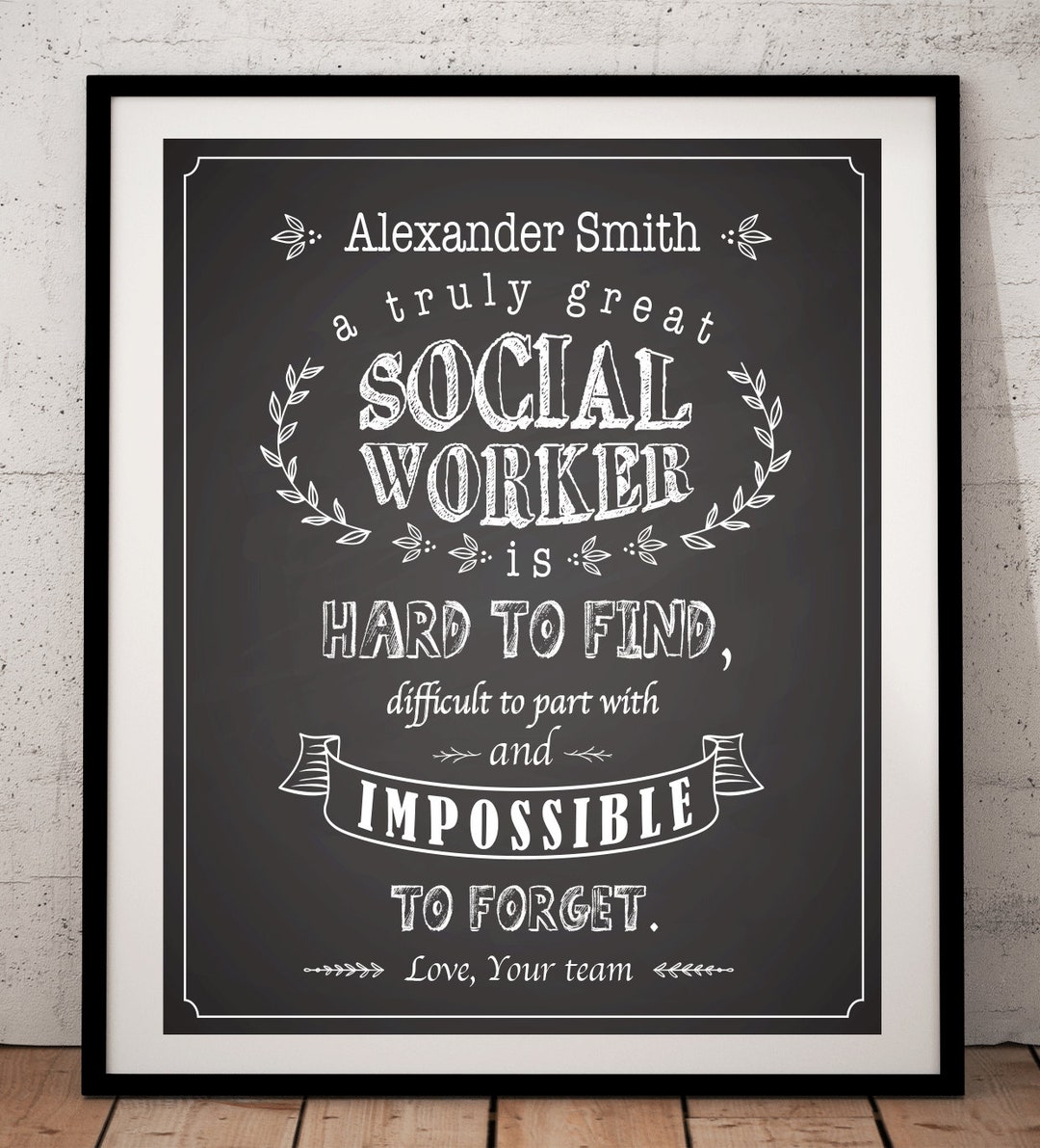 Social Worker Gift, A Truly Great Social Worker Art Print, Gift for ...
