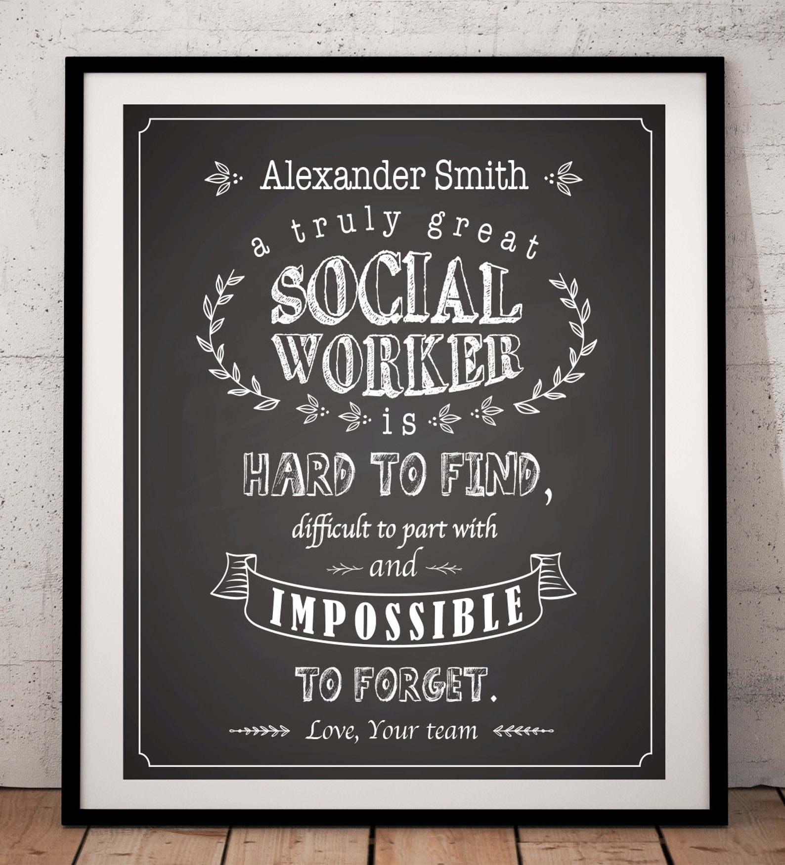Social Worker Gift, A Truly Great Social Worker Art Print, Gift for ...