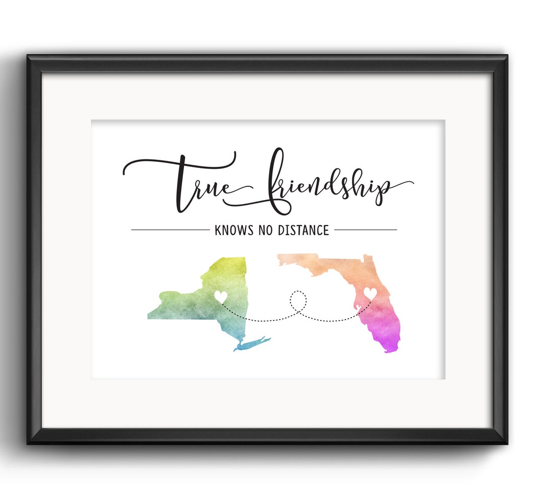 True Friendship Knows No Distance, Long Distance Friends, Long Distance ...