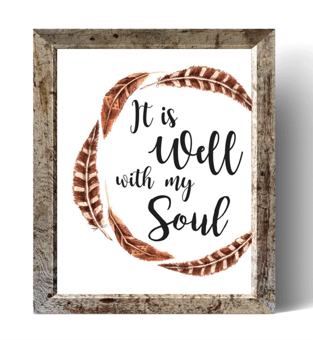 It is Well With My Soul, Bible Verse Art Print, Christian Wall Art ...