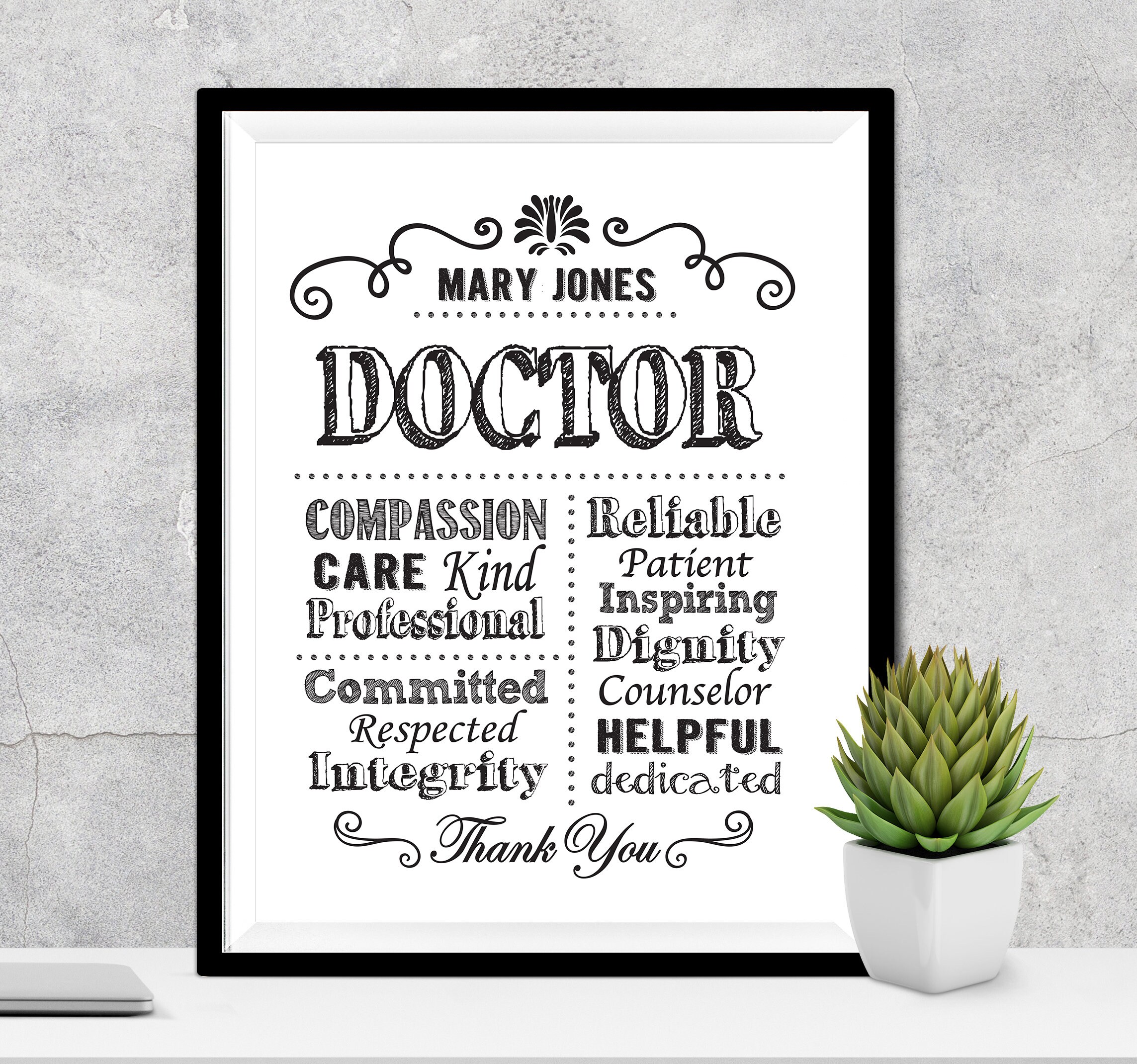 Doctor Gift, A Truly Great Doctor Appreciation Gift Doctor Wall Art ...