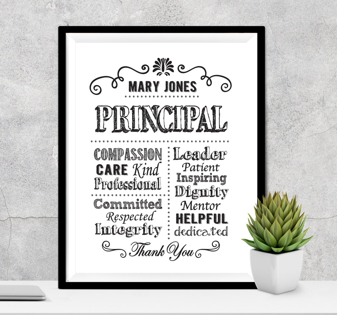 Personalized Principal Gift - A Truly Great Principal Art Print - Gift ...