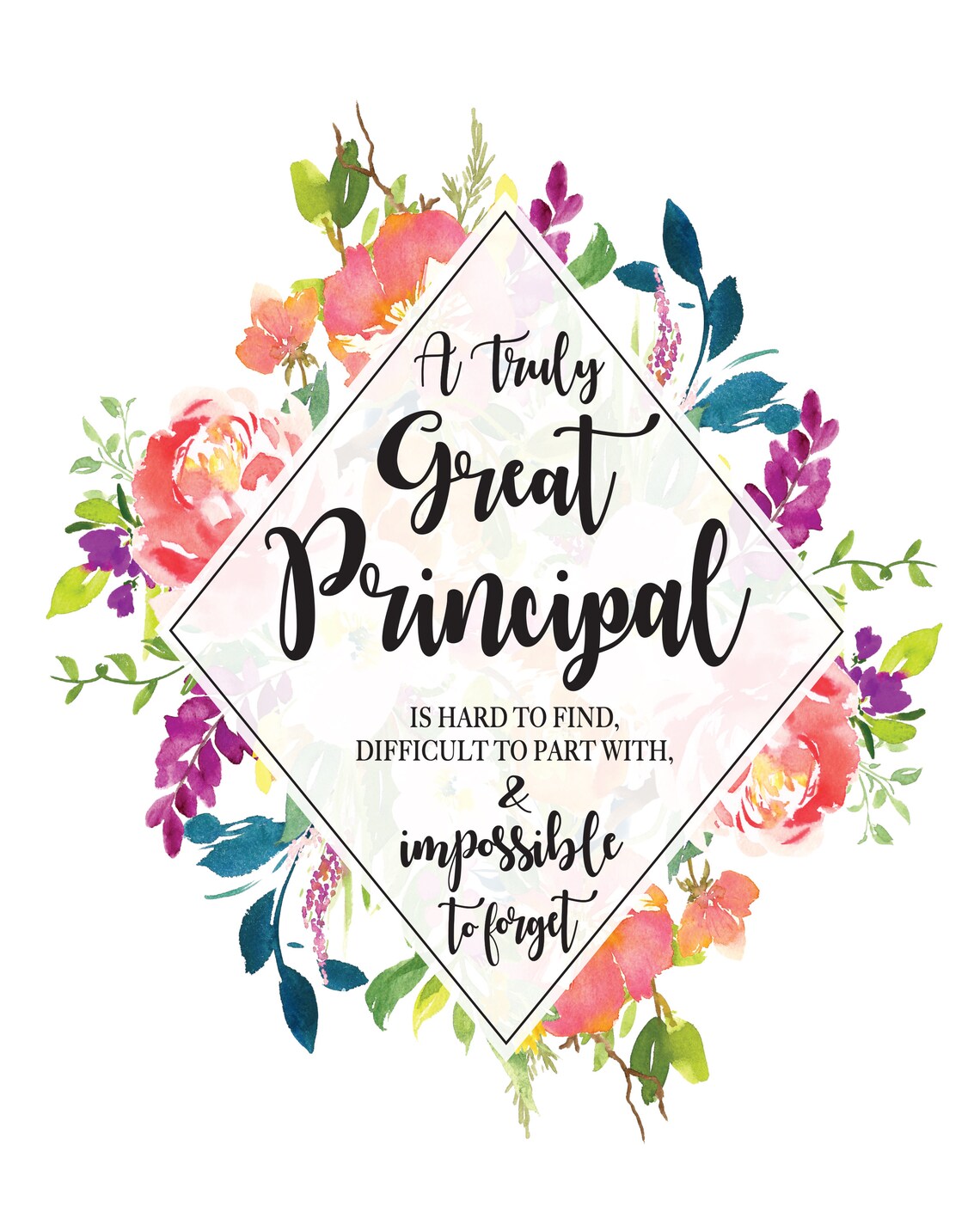 Principal Gift A Truly Great Principal Art Print Gift for - Etsy
