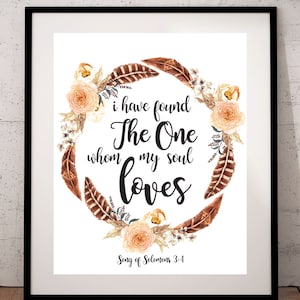 Song of Solomons 3:4, I Have Found the One Whom My Soul Loves, Bible ...