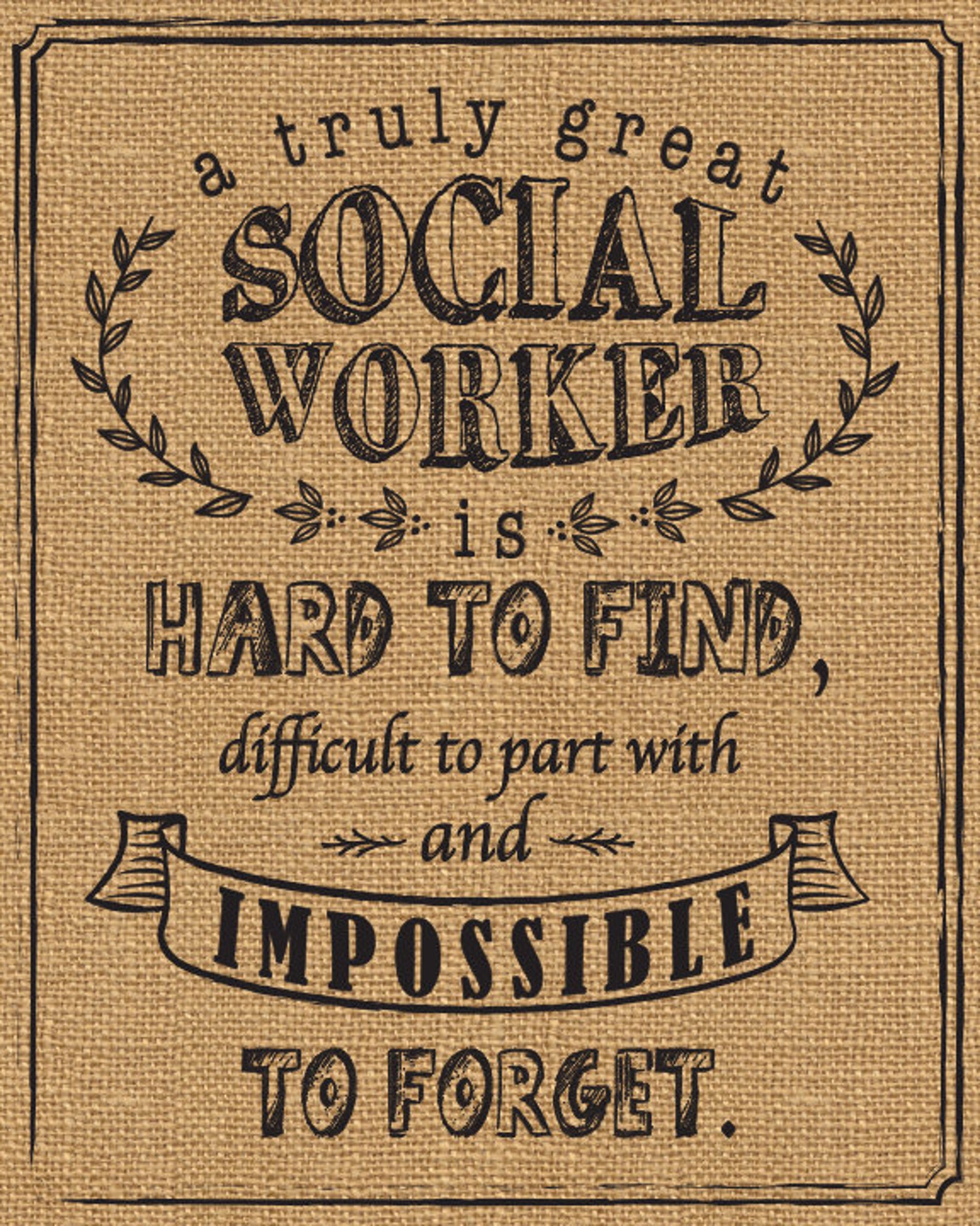 Social Worker Gift - A Truly Great Social Worker Art Print - Gift for ...