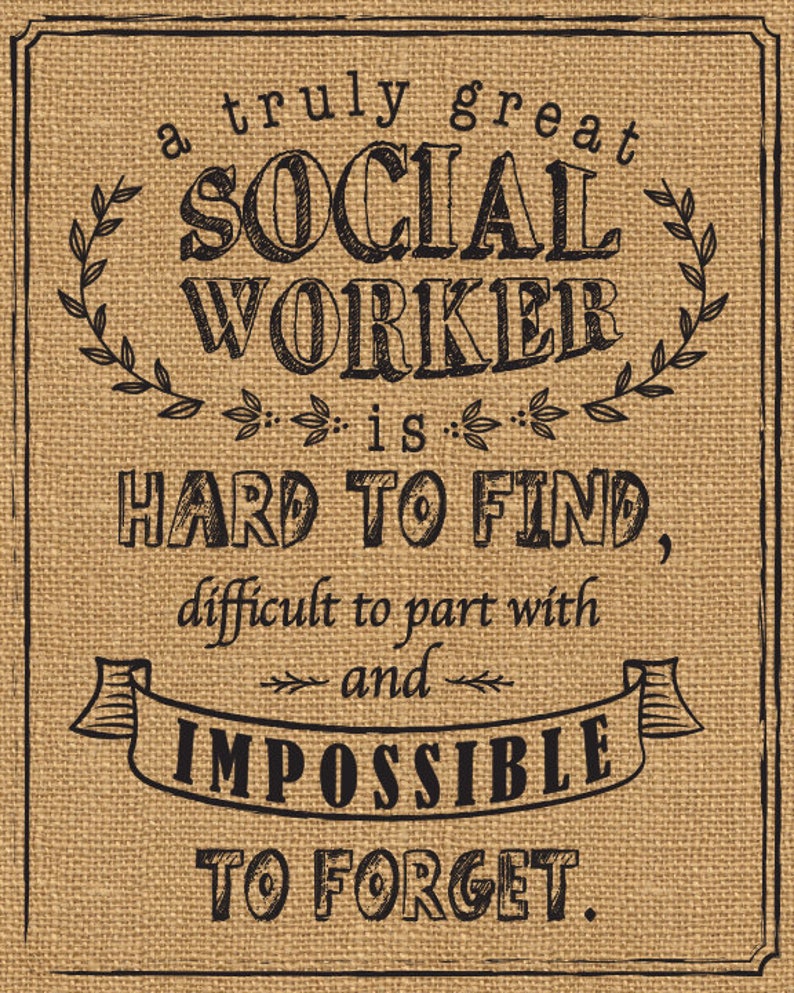 Social Worker Gift A Truly Great Social Worker Art Print - Etsy