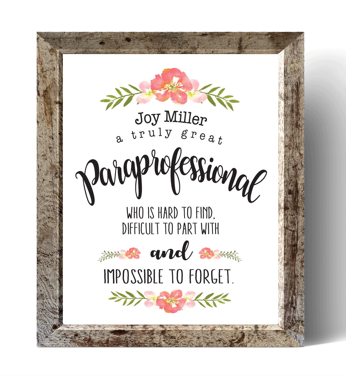 Personalized Paraprofessional Gift Teacher Aide Gift Para | Etsy