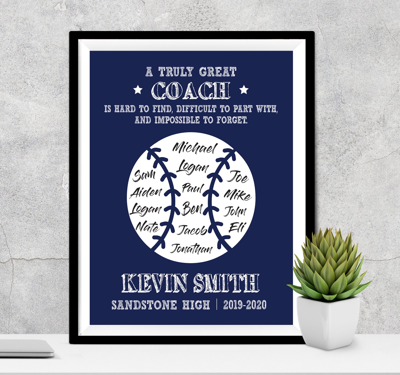 Baseball Coach Gift, A Truly Great Coach is Hard to Find, Custom ...