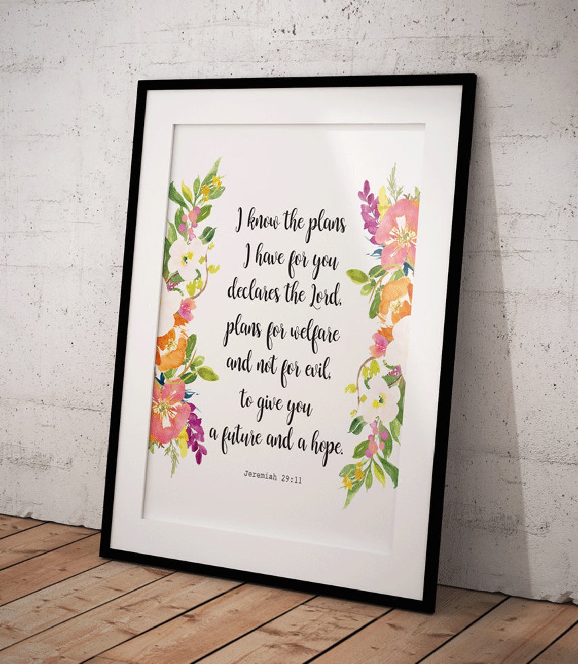 Jeremiah 29:11 I Know the Plans I Have for You Bible Verse | Etsy