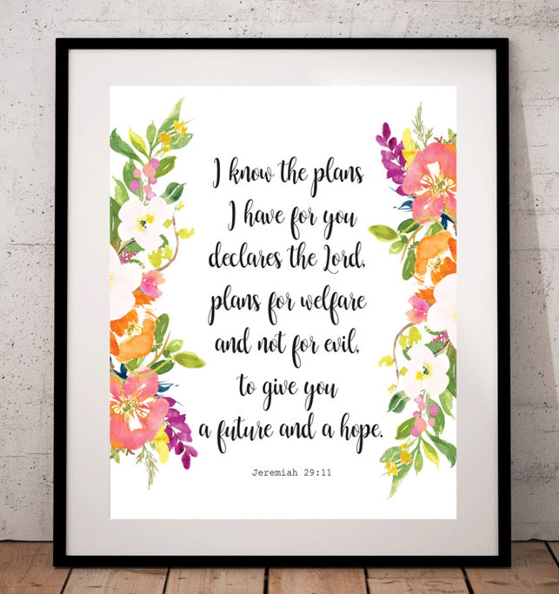 Jeremiah 29:11 I Know the Plans I Have for You Bible Verse | Etsy