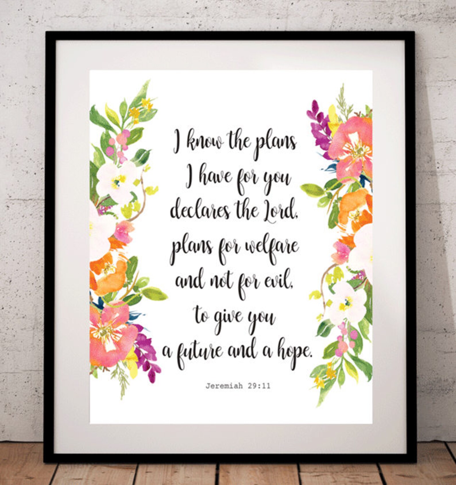 Jeremiah 29:11 I Know the Plans I Have for You Bible Verse | Etsy