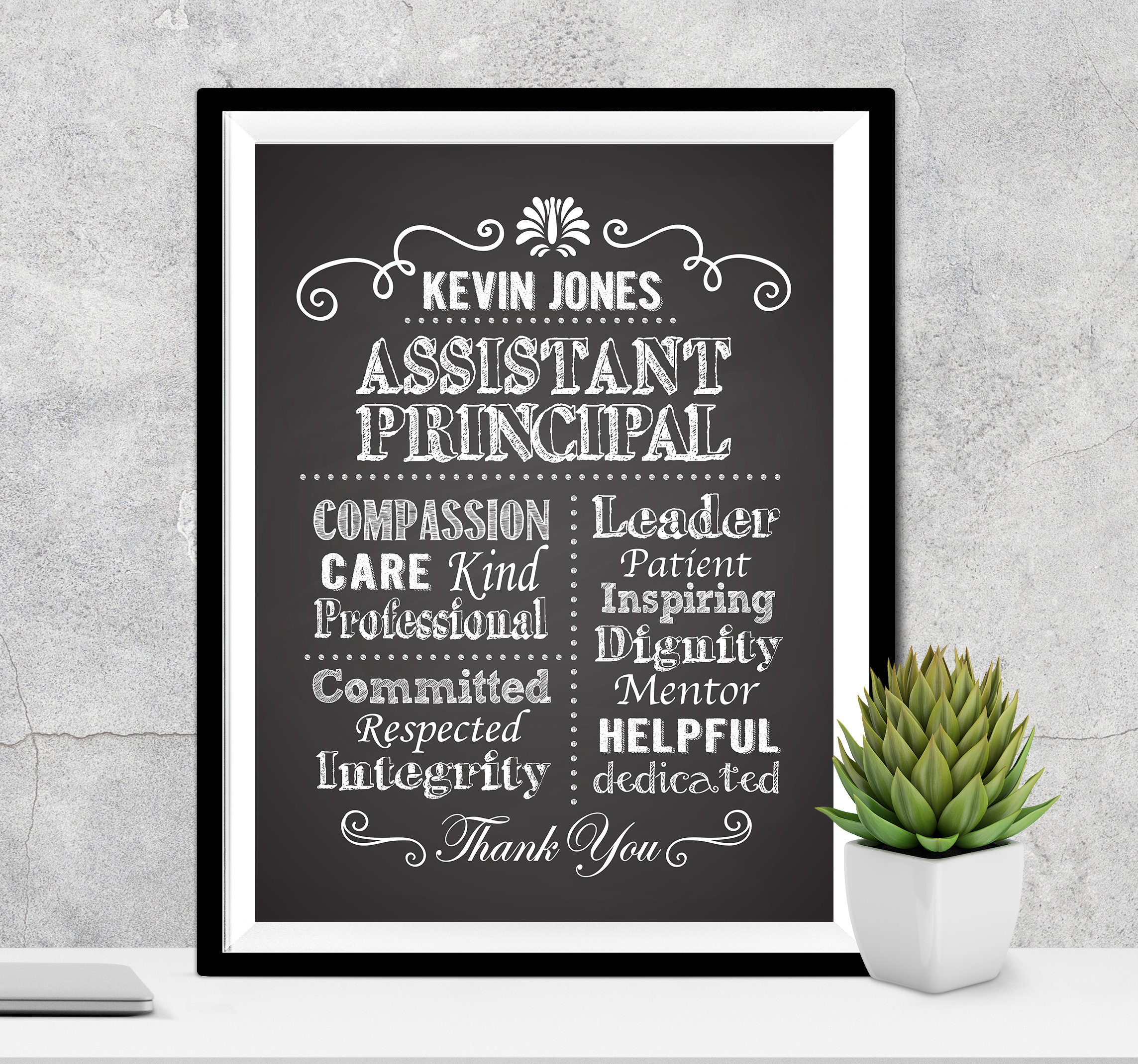 Personalized Assistant Principal Gift Principal Chalkboard - Etsy