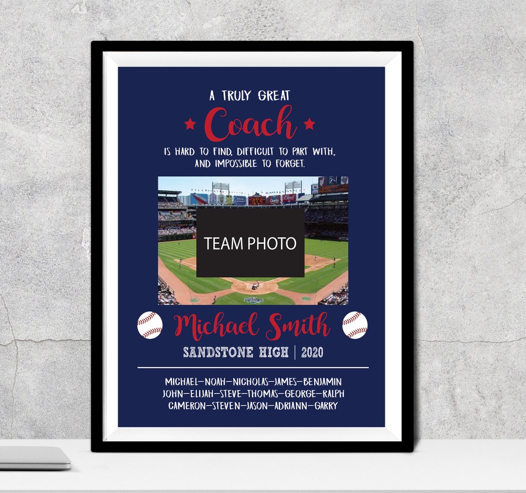Baseball Coach Gift, A Truly Great Coach is Hard to Find, Custom ...