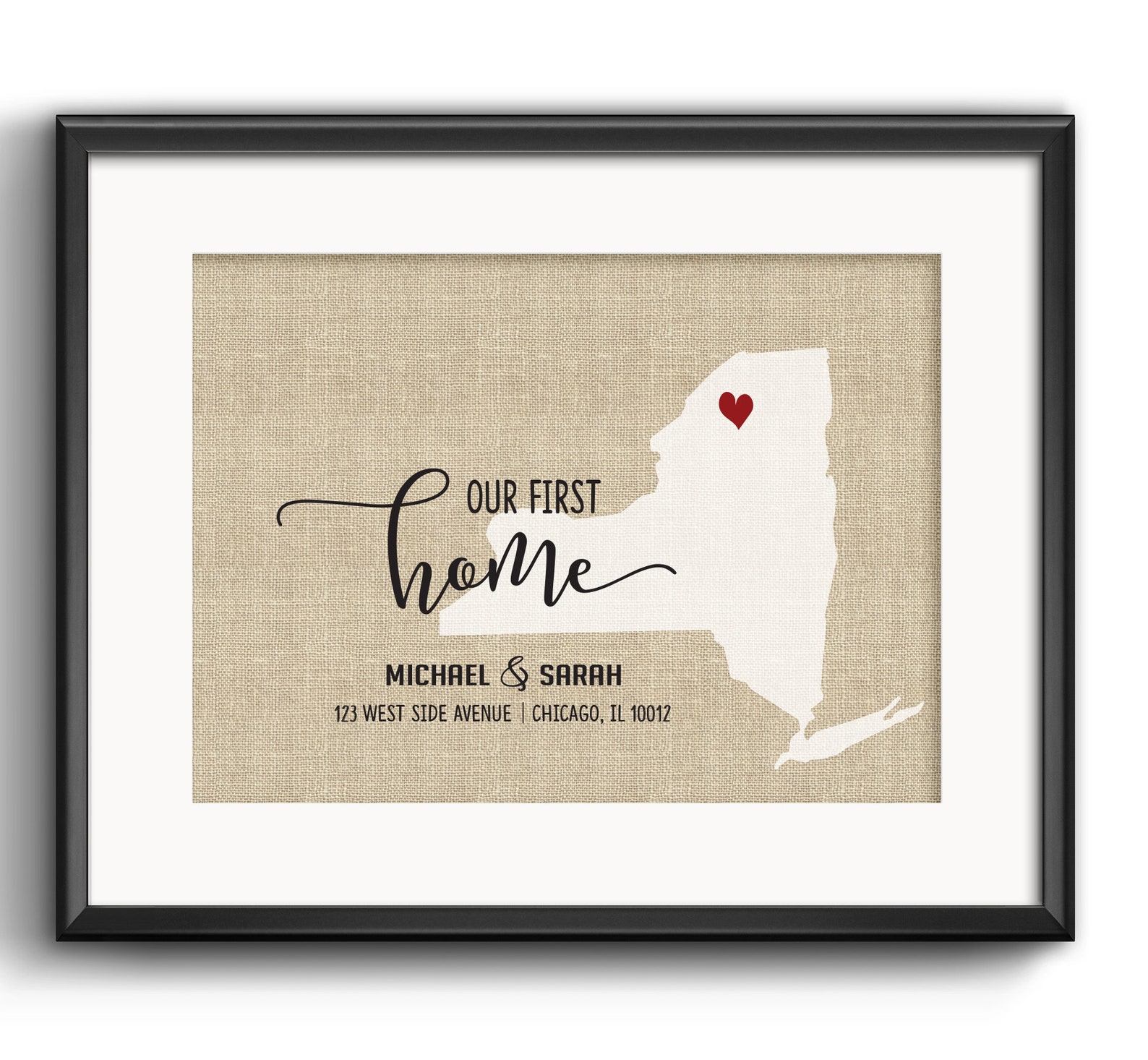 Our First Home Sign Coordinates Personalized Housewarming - Etsy