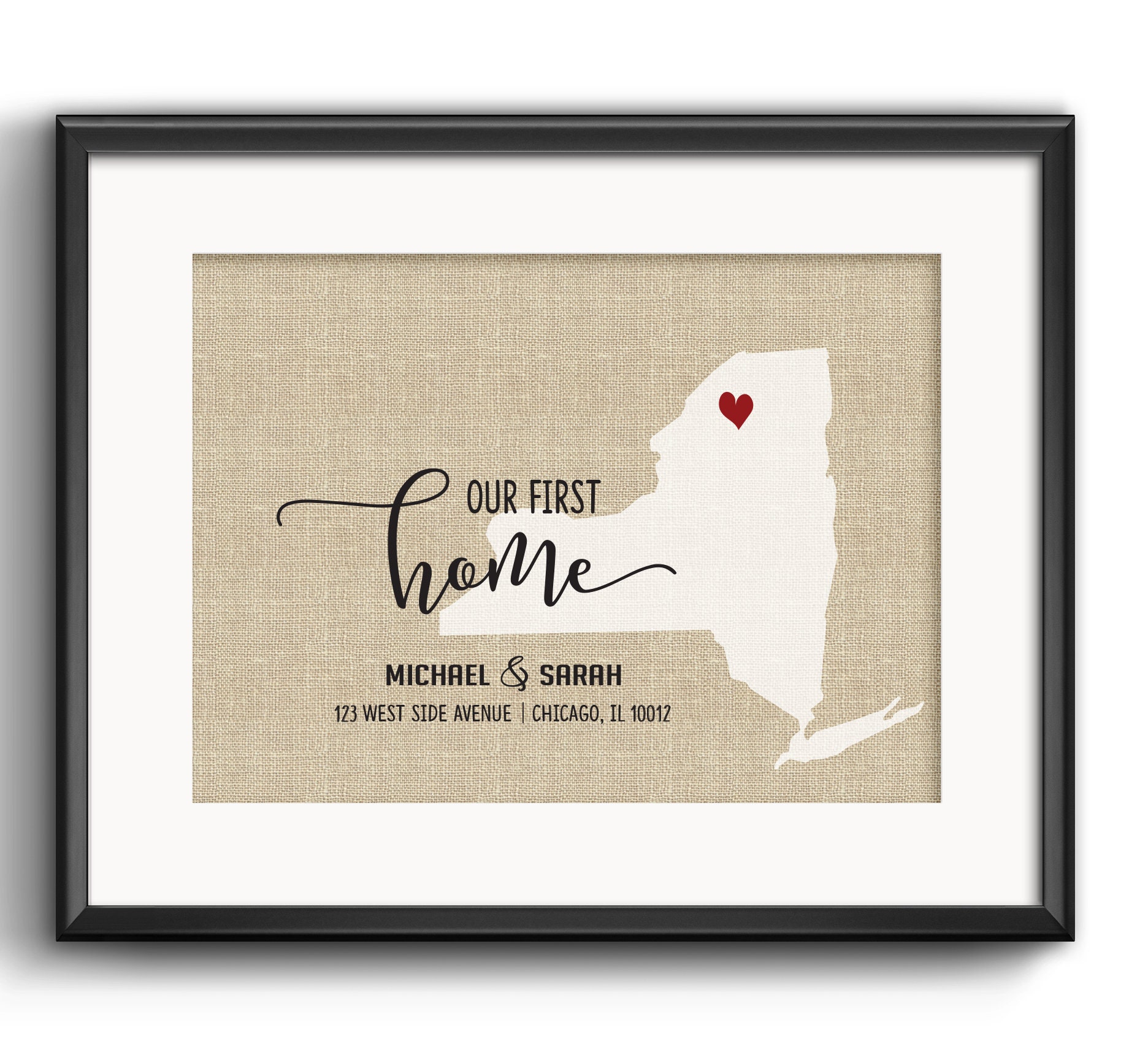 Our First Home Sign Coordinates Personalized Housewarming | Etsy