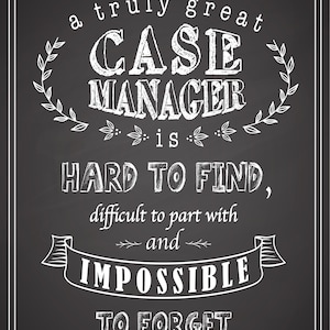 Case Manager Gift, A Truly Great Case Manager Art Print, Social Worker ...