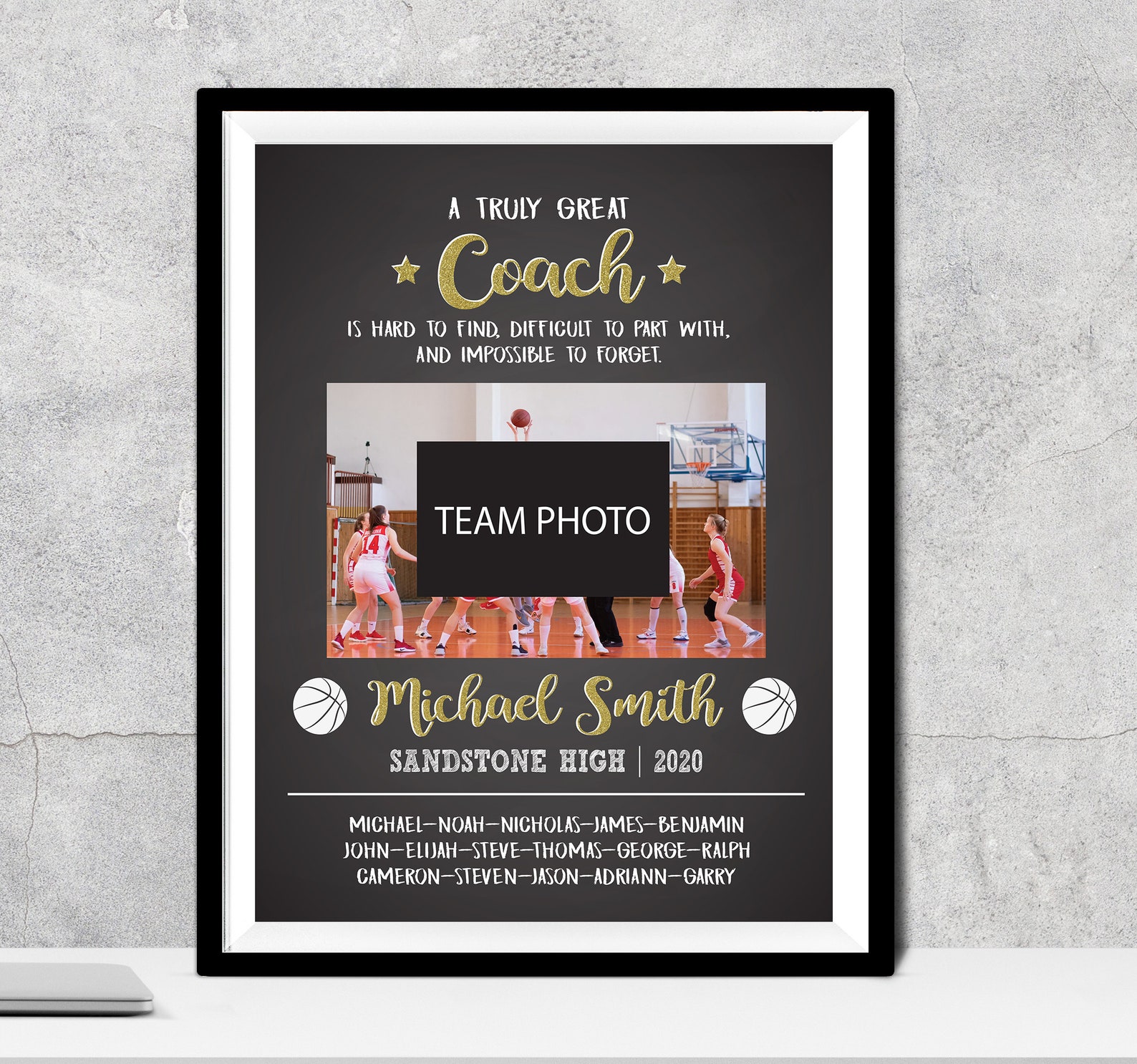 Custom Basketball Coach Gift Basketball Team Gift Coach - Etsy
