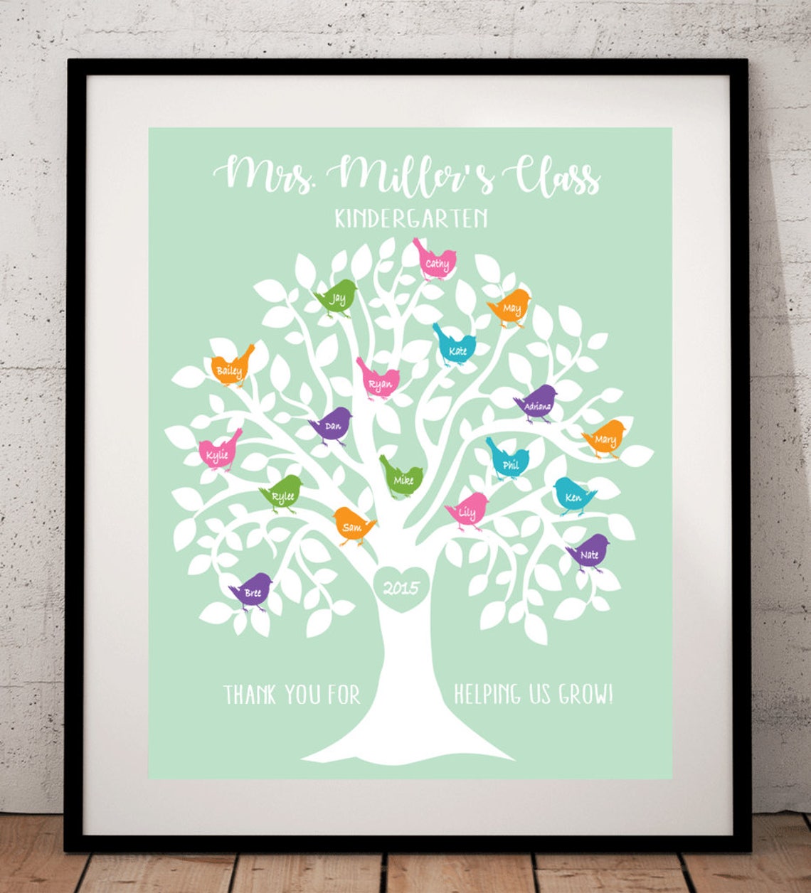 TEACHER Tree Tree Personalized With Classmates Names Teacher - Etsy UK