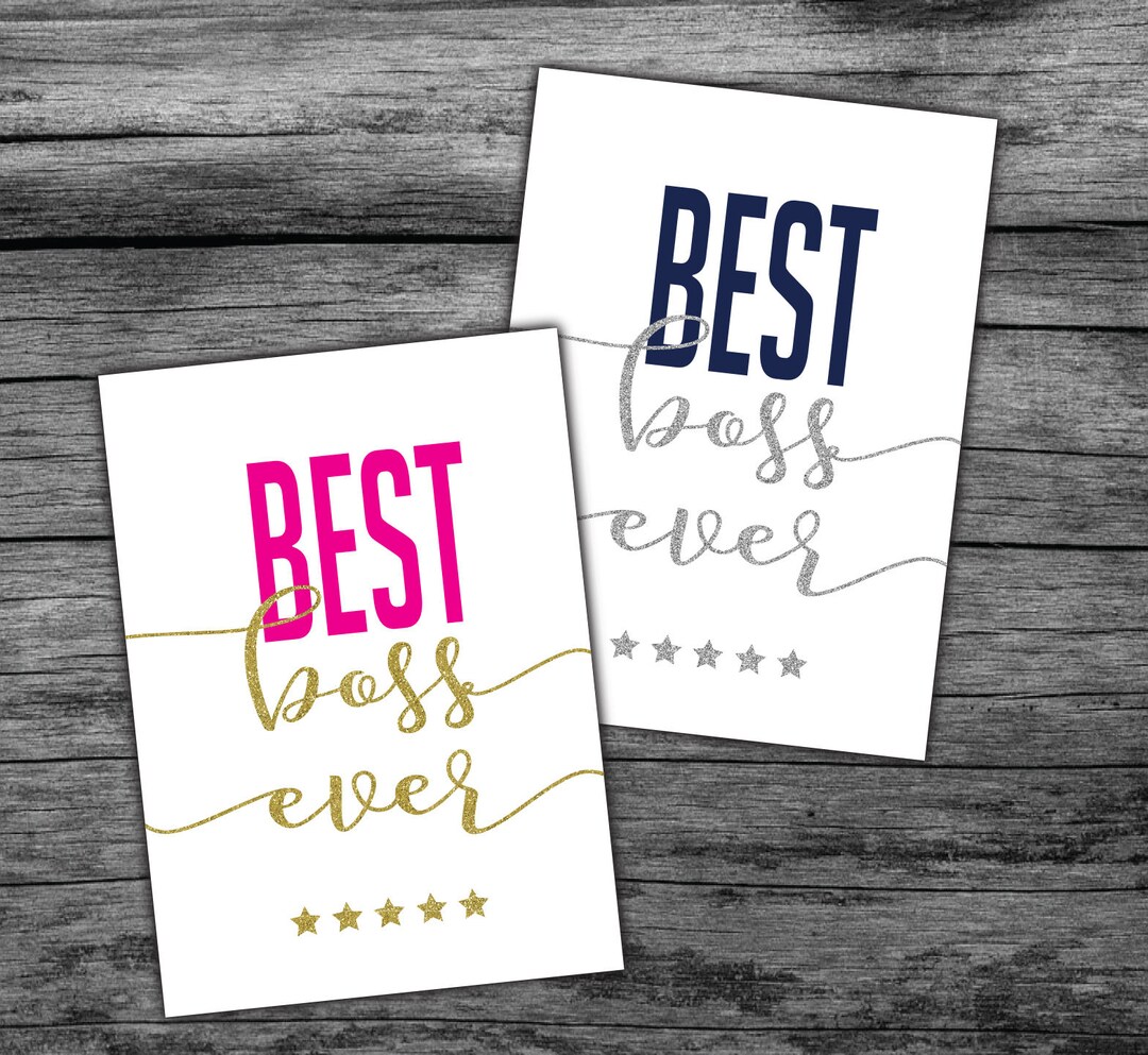 Boss's Day Card, Thanks for Being the Best Boss Ever, Printable Boss ...