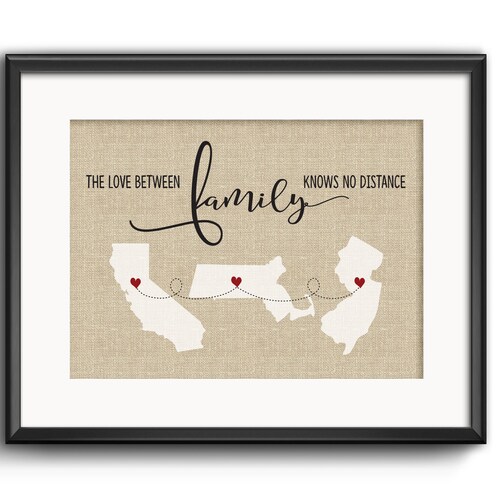 The Love Between Family Knows No Distance Print Long Distance - Etsy