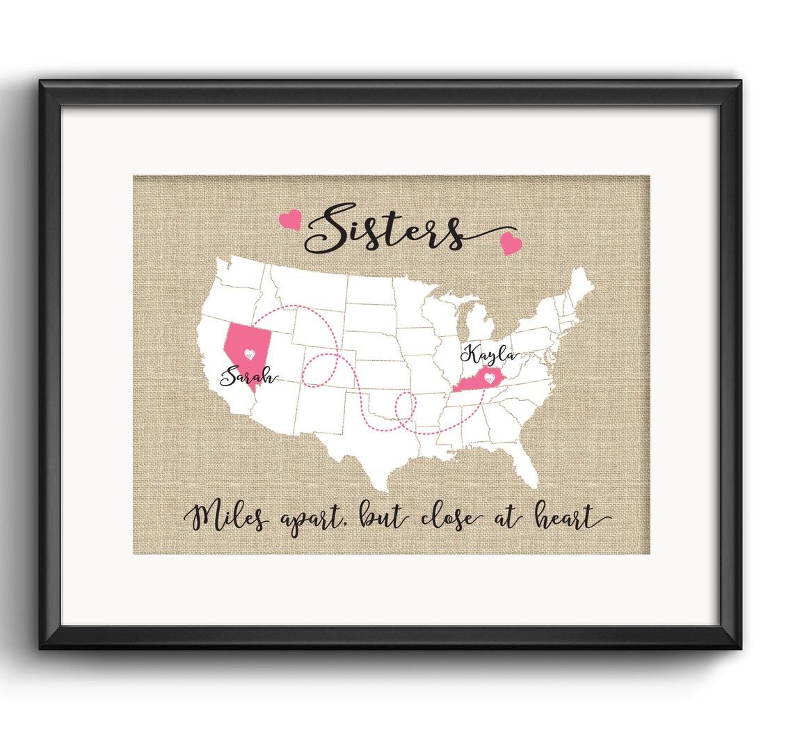 Long Distance Sister Gift Long Distance Best Friend Gift - Etsy