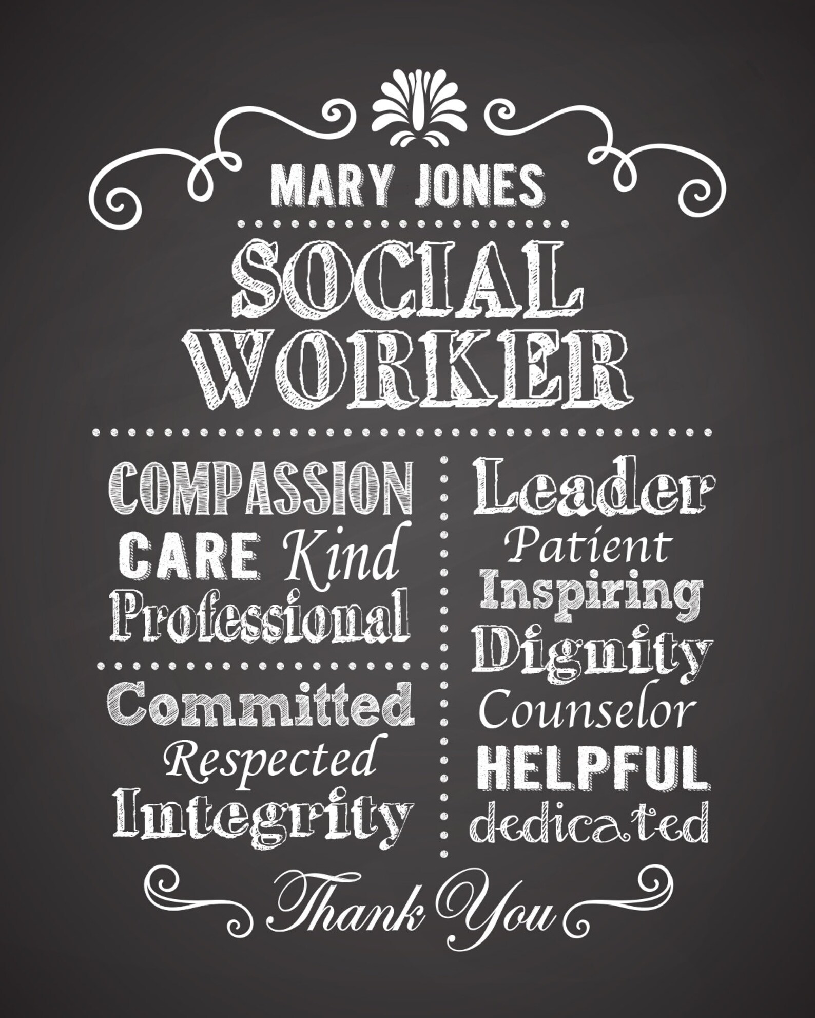 Social Worker Gift, A Truly Great Social Worker Art Print, Gift for ...