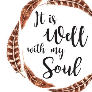 It is Well With My Soul, Bible Verse Art Print, Christian Wall Art ...