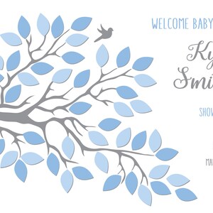 Baby Shower Guest Book Alternative Signature Tree Poster, Printable ...