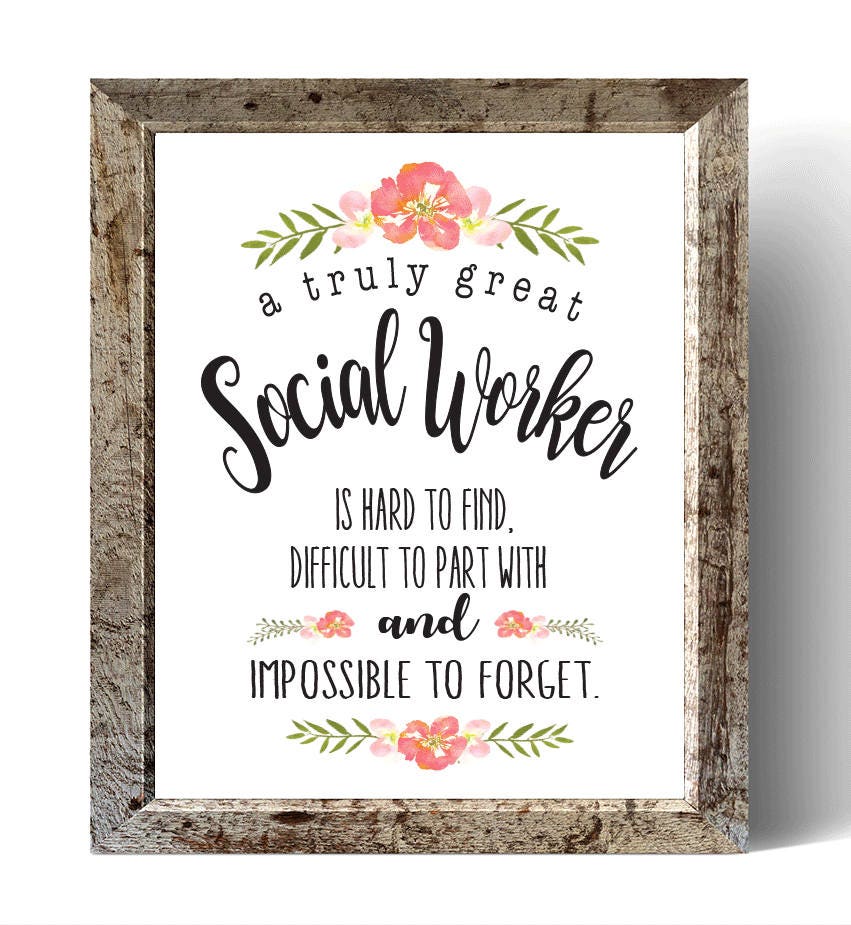 Social Worker Gift - A Truly Great Social Worker Art Print - Gift for ...