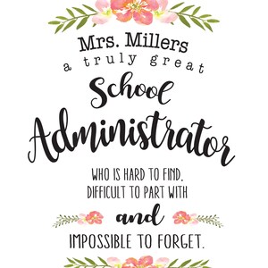 Personalized School Administrator Gift, A Truly Great School ...