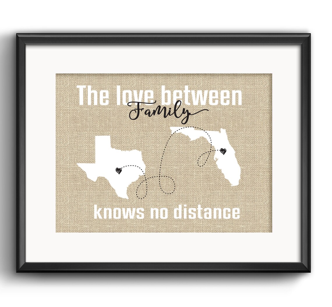 The Love Between Family Knows No Distance Print Long Distance - Etsy