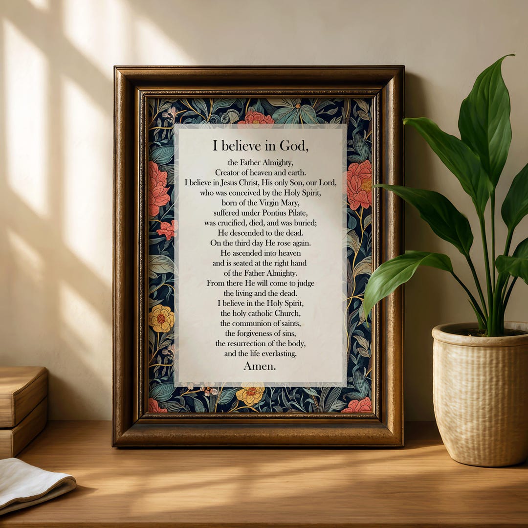 Apostles' Creed Art Print, Catholic Prayer Card (digital Download) - Etsy