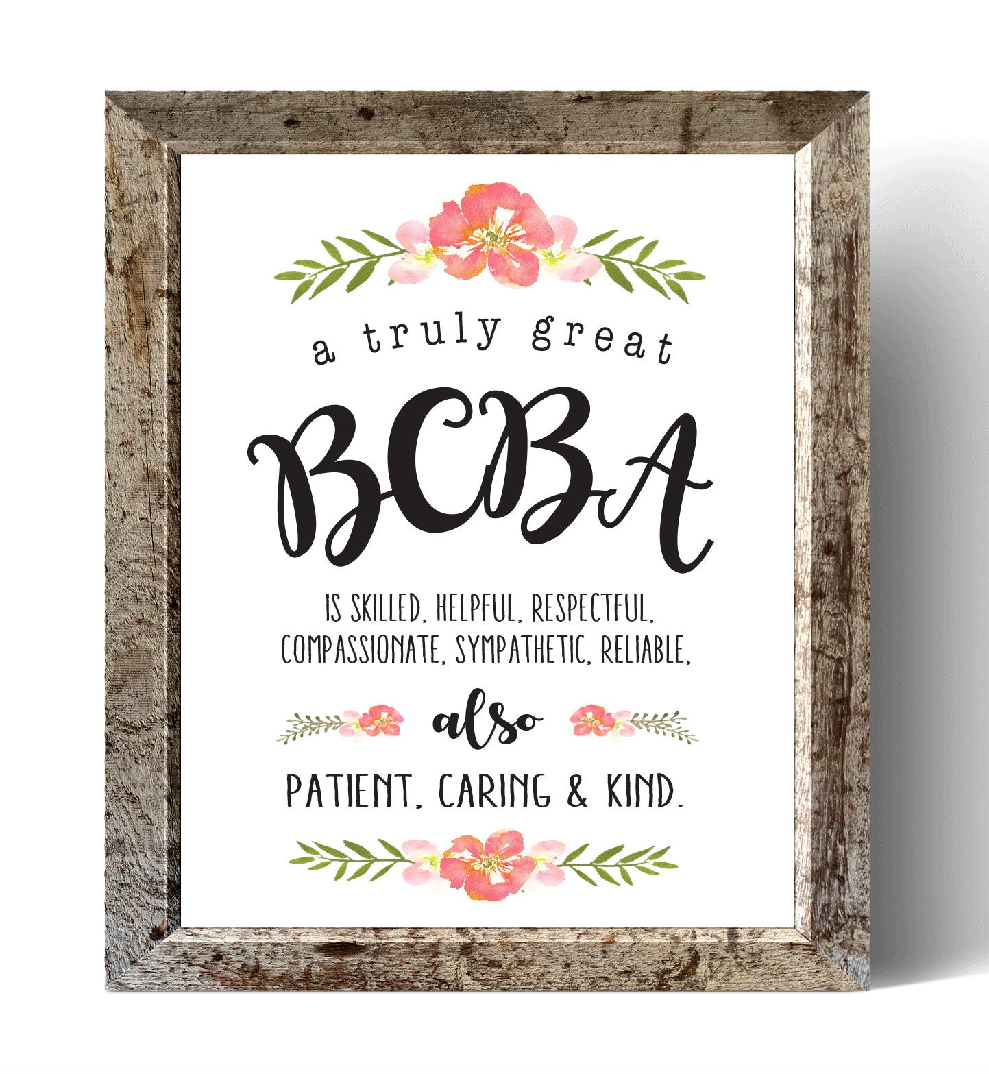 Behavior Analyst Printable ABA Gift Printable BCBA Gift | Etsy