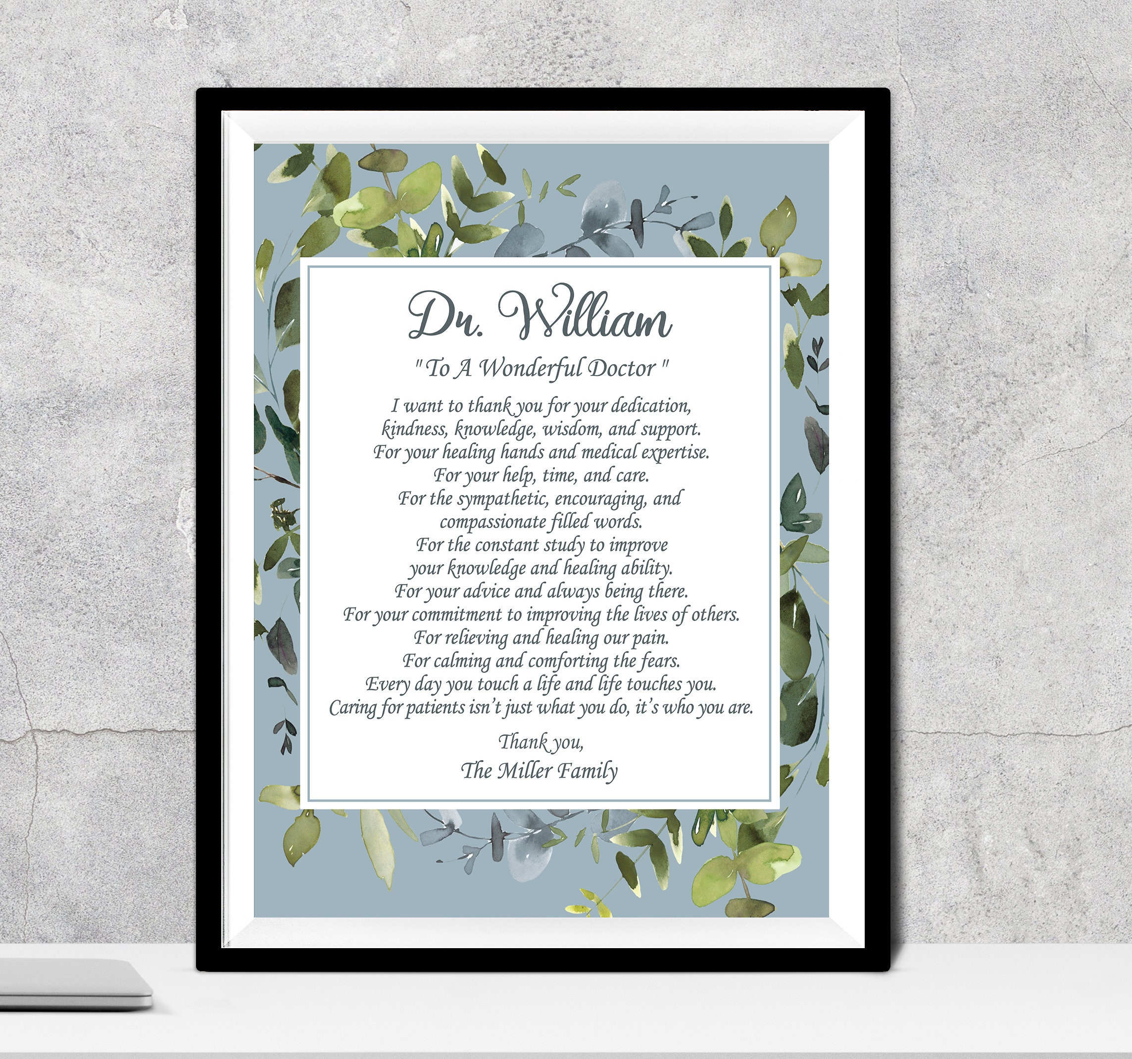Doctor Gift A Wonderful Doctor Poem A Truly Great Doctor - Etsy