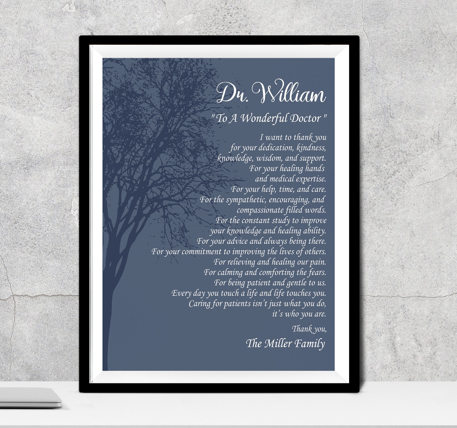 Doctor Gift, A Wonderful Doctor Poem A Truly Great Doctor Appreciation ...