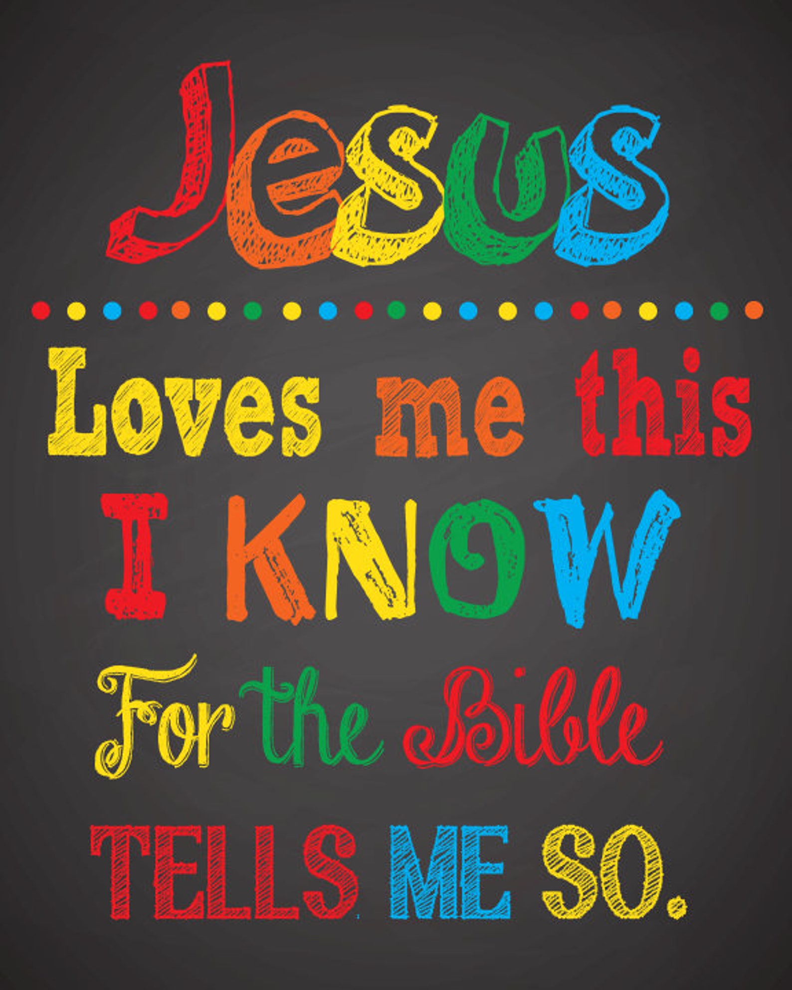 Christian Wall Art. Jesus Loves Me This I Know for the Bible | Etsy