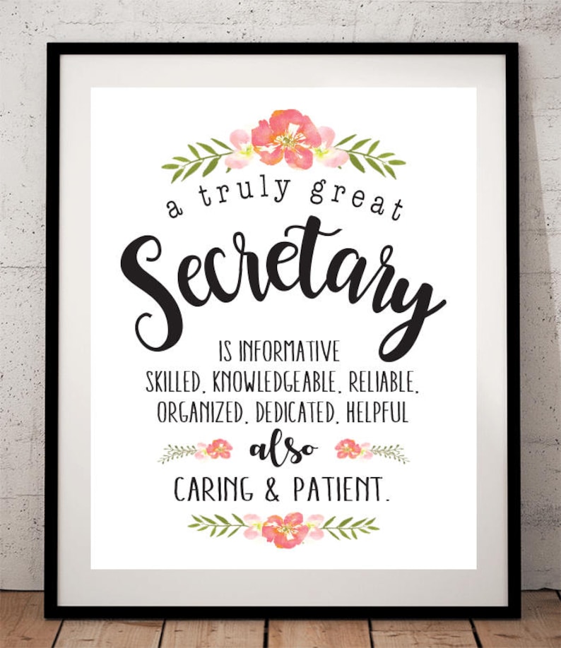 A Truly Great Secretary, Best Secretary, Secretary Appreciation ...
