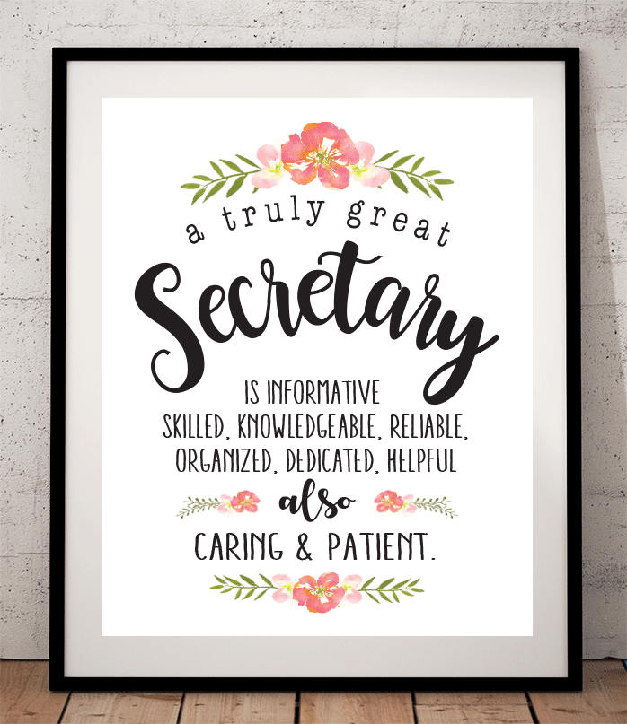 A Truly Great Secretary, Best Secretary, Secretary Appreciation ...