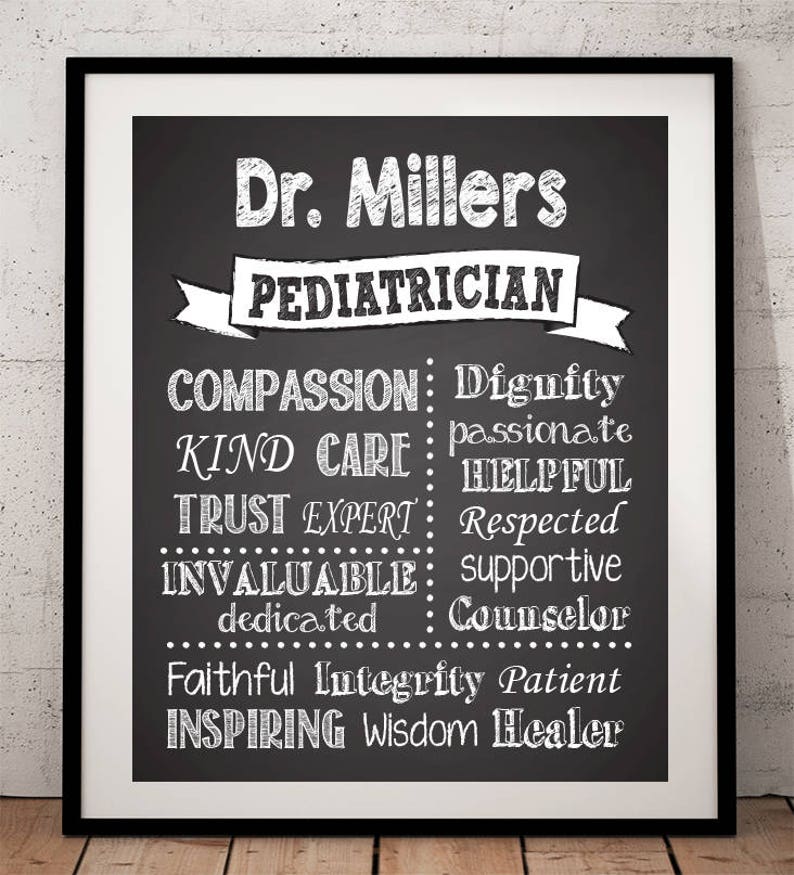 Doctor's Gift Pediatrician Personalized Physician Sign - Etsy