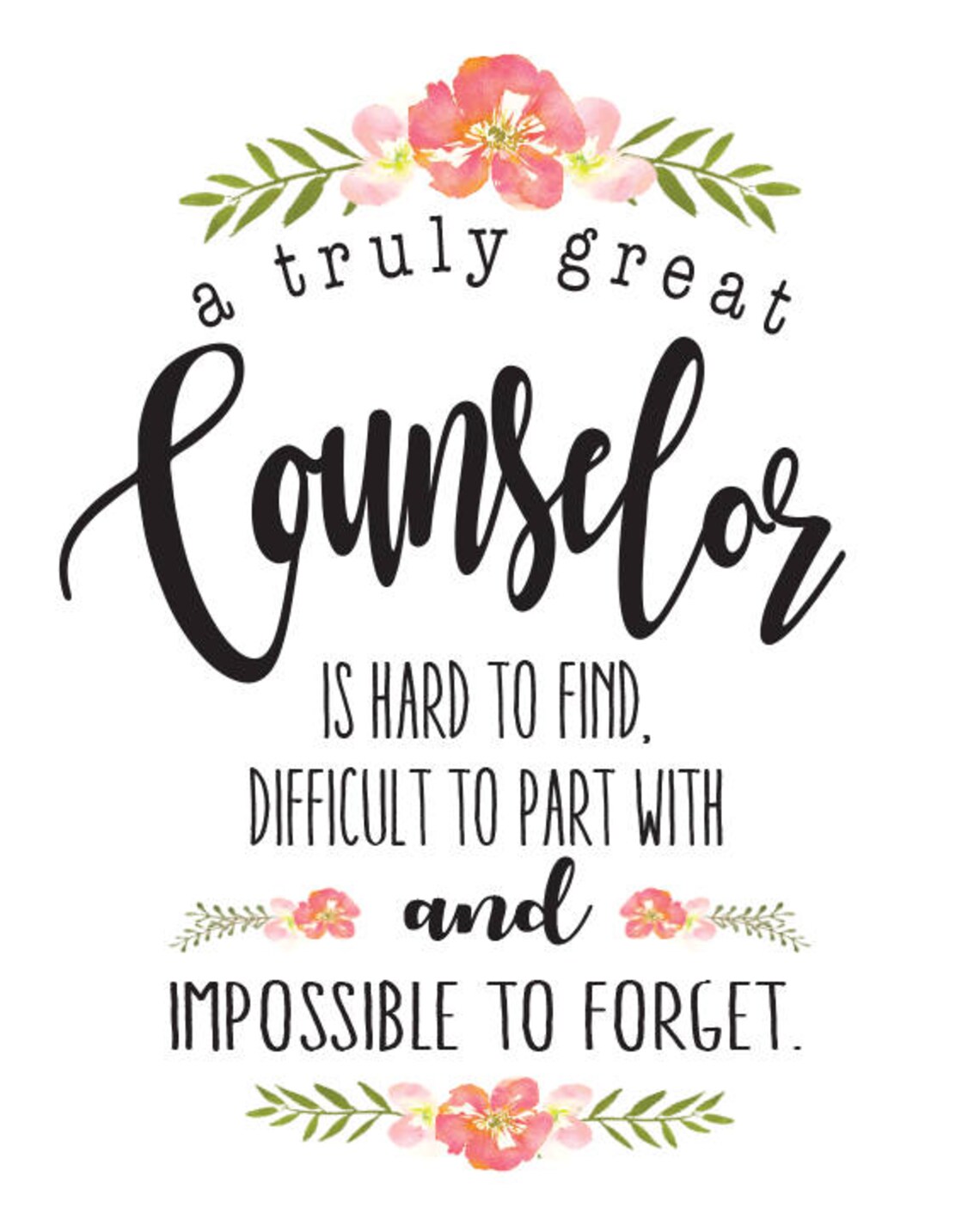 Counselor Gift A Truly Great Counselor is Hard to Find | Etsy