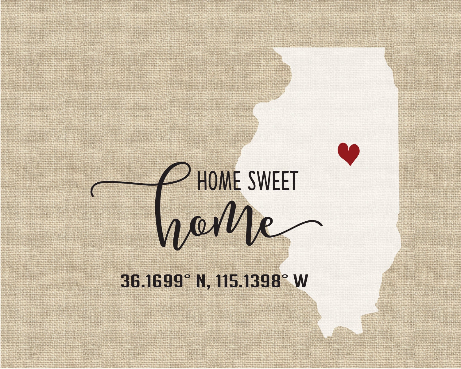 Personalized Map & GPS Coordinates Gift Custom Latitude | Etsy