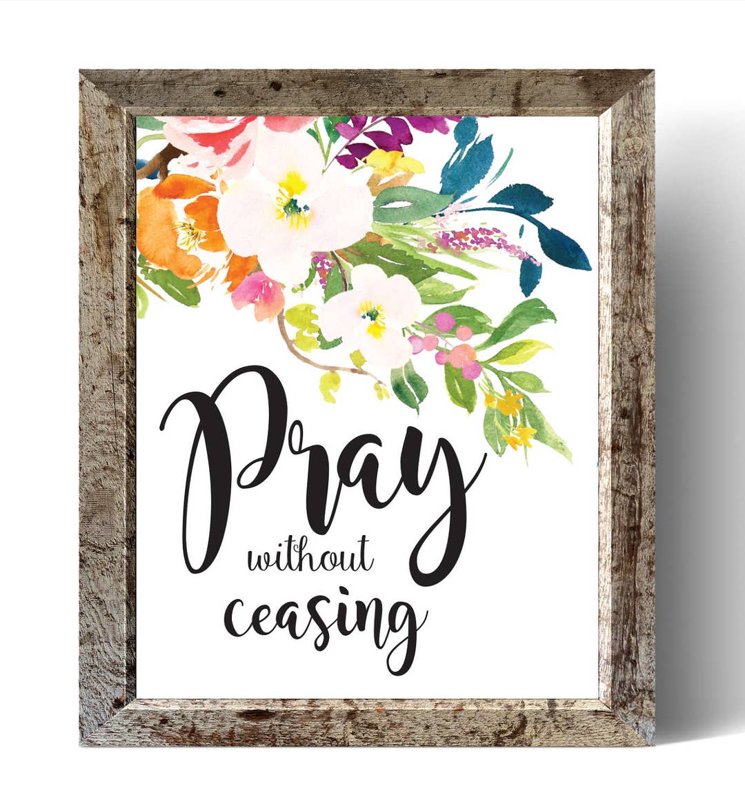 1 Thessalonians 5:17 Printable Wall Decor Bible Verses Pray Without ...