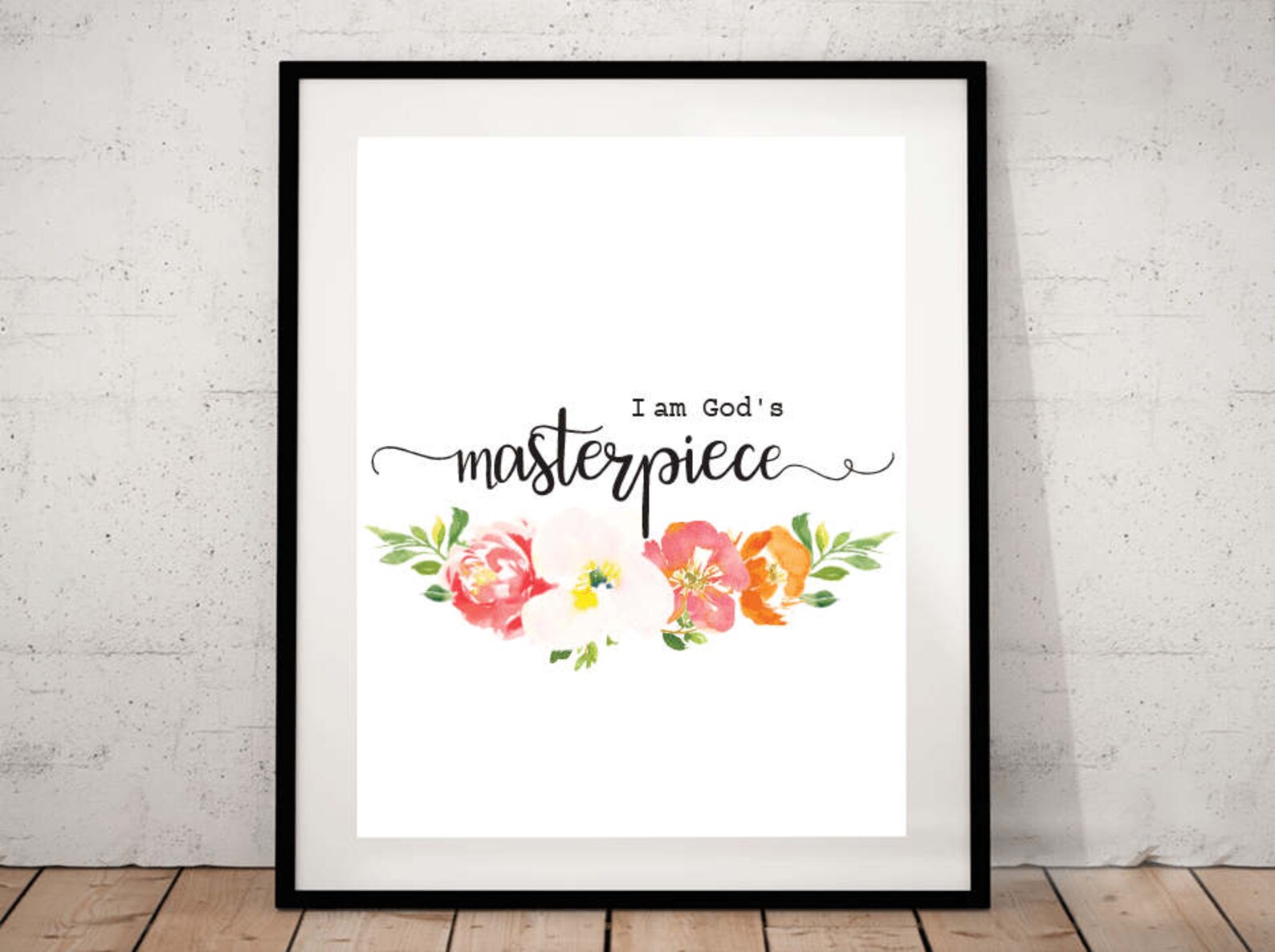 I Am God's Masterpiece Printable Wall Decor Bible Verses - Etsy